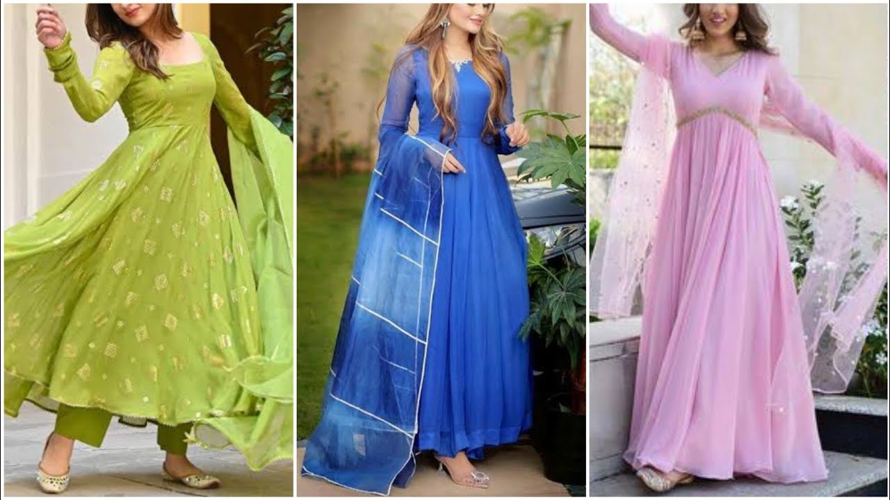 Latest & Beautiful Simple Anarkali Designs For Party & Function ...