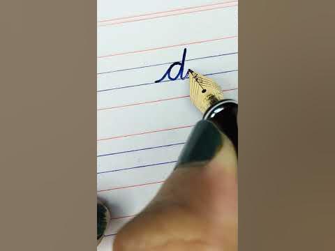 How to write a lowercase d in cursive writing #cursivewriting # ...