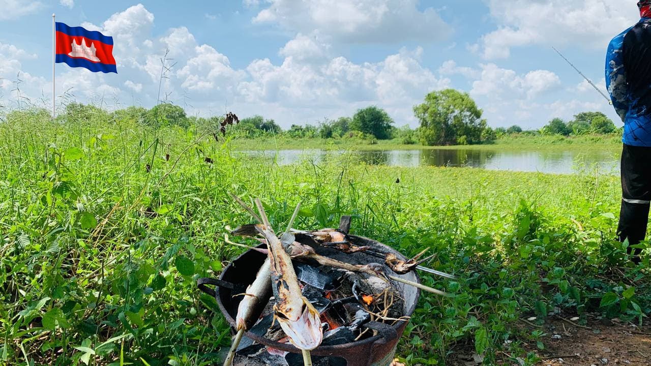 ប្លង់ថ្មីសប្បាយកប់ | Fishing &Cooking at new lake on 08.Nov.2021 - YouTube