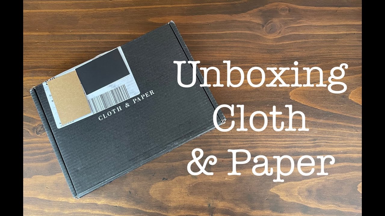 Unboxing Cloth & Paper 01 - YouTube