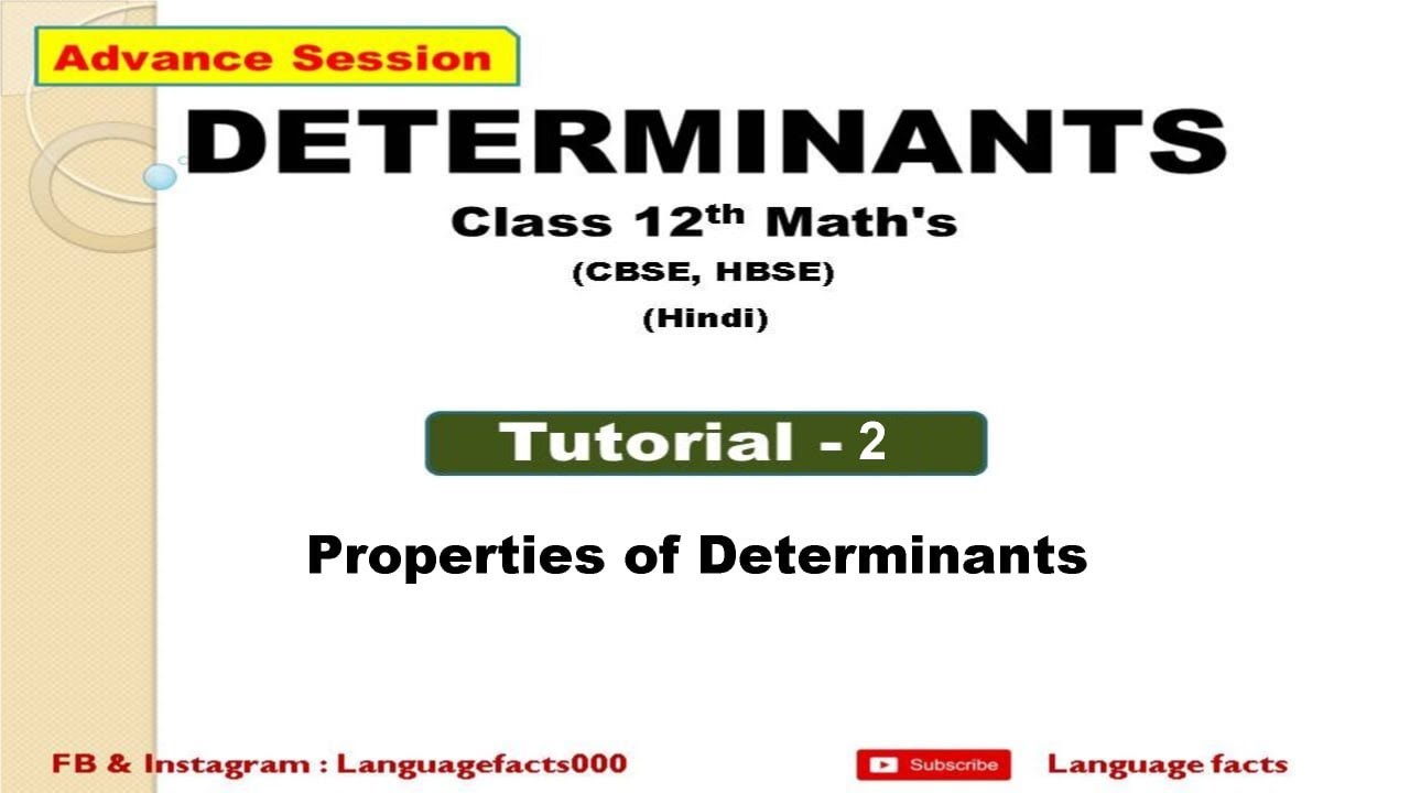 Part 2 Properties Of Determinants Complete Maths Series Viral Shortvideo Languagefacts