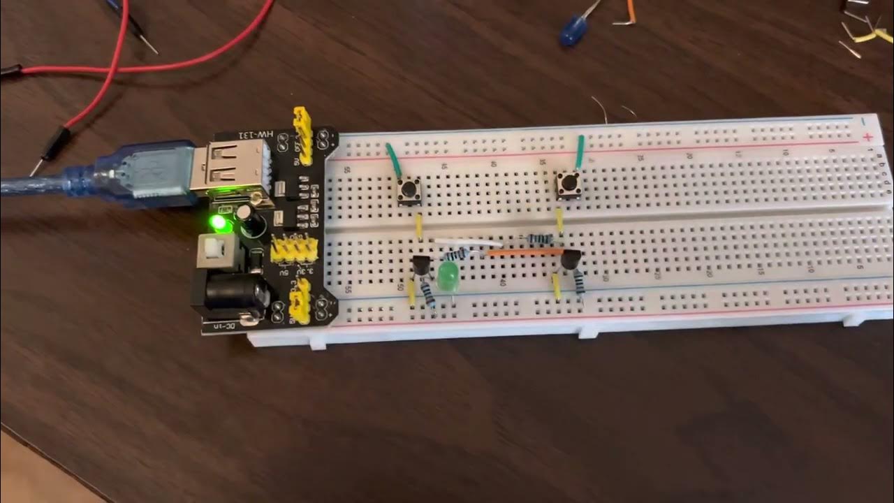 My first “SR” Latch on a Breadboard - YouTube
