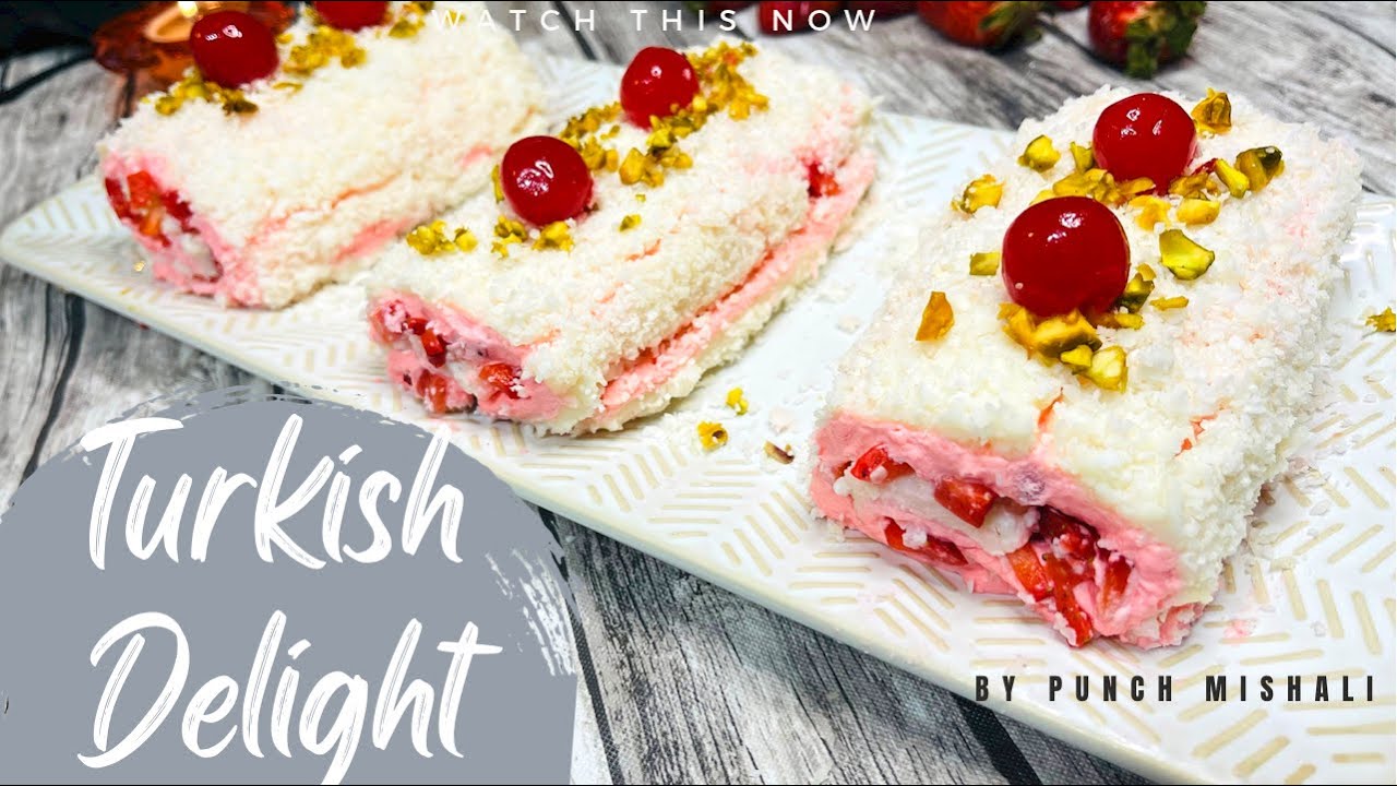 Traditional Turkish Delight, Sultan Lokumu Rolls, 15 Mins Dessert ...