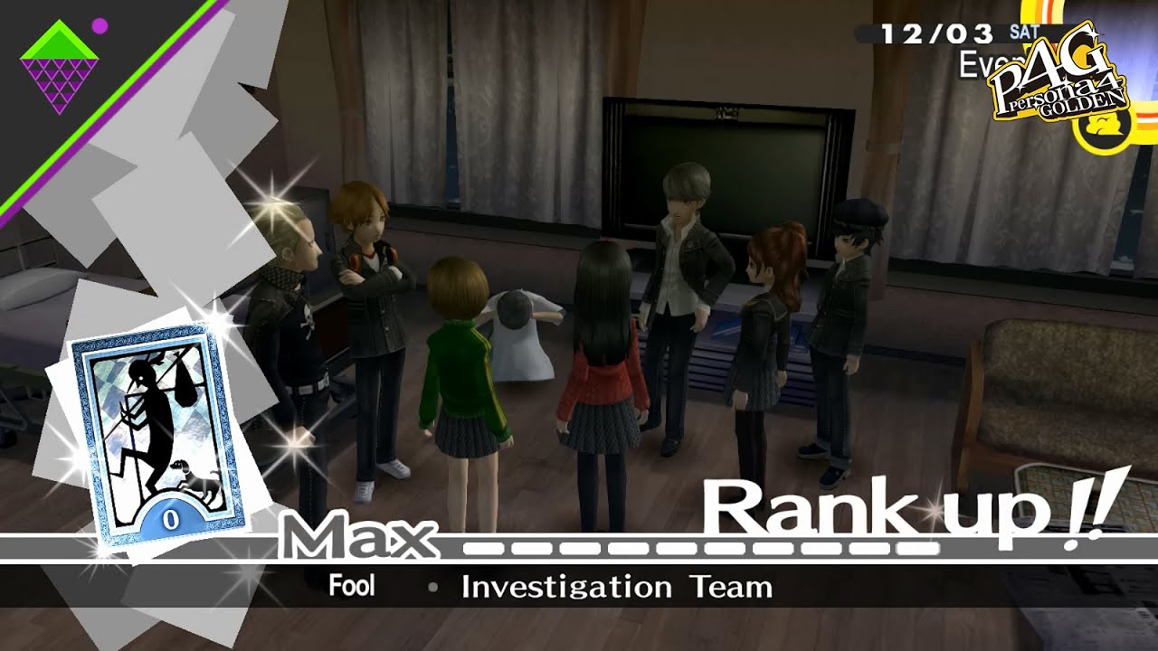 Persona 4 Golden - Investigation Team (Fool) Social Link Rank 1 - MAX ...