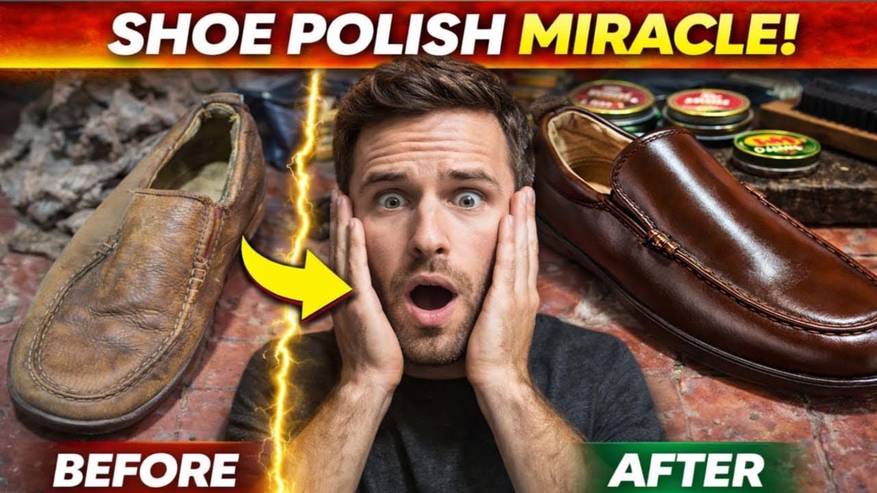Shoe Polish Miracle 😱 | Extreme Before & After Shoe Restoration - YouTube