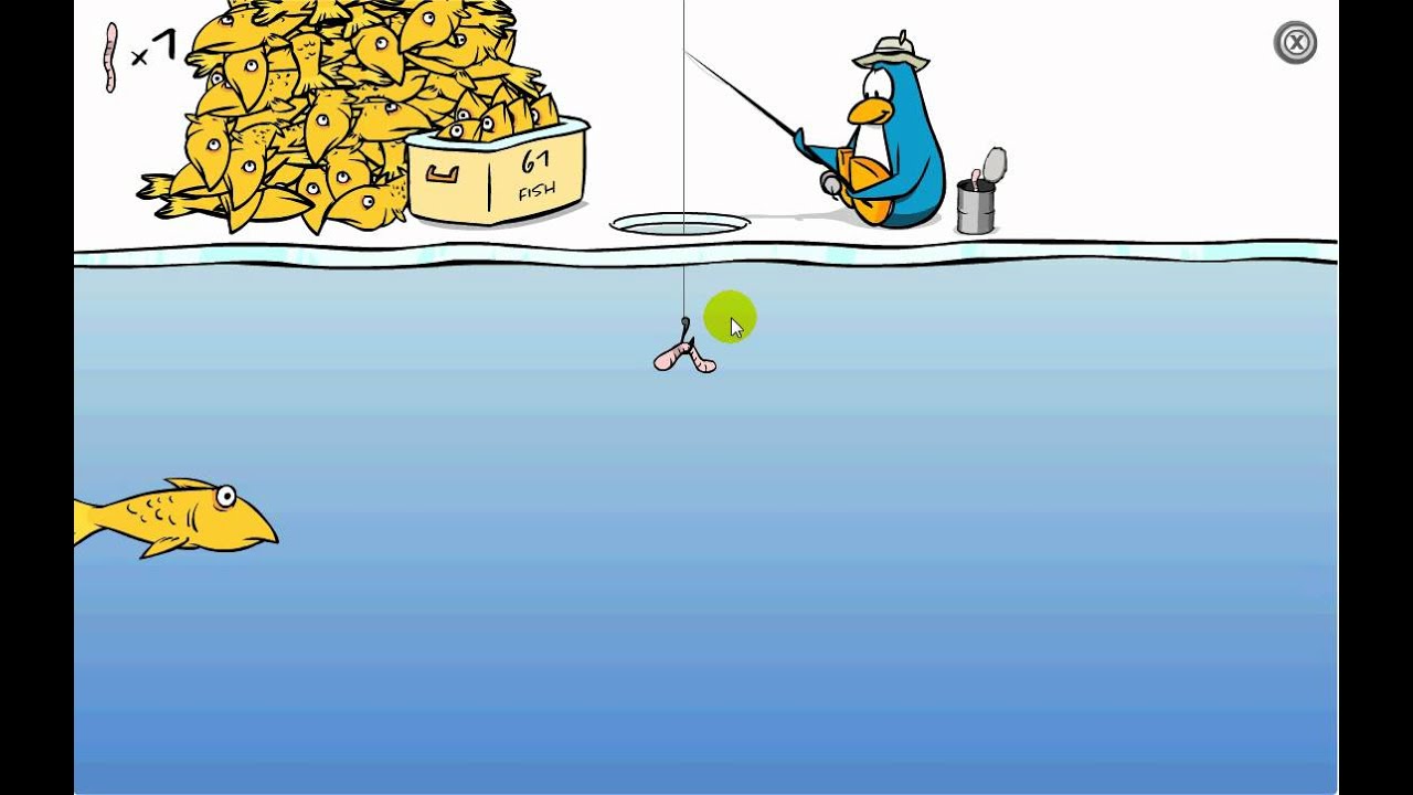 Club Penguin How To Catch Mullet In Ice Fishing - YouTube