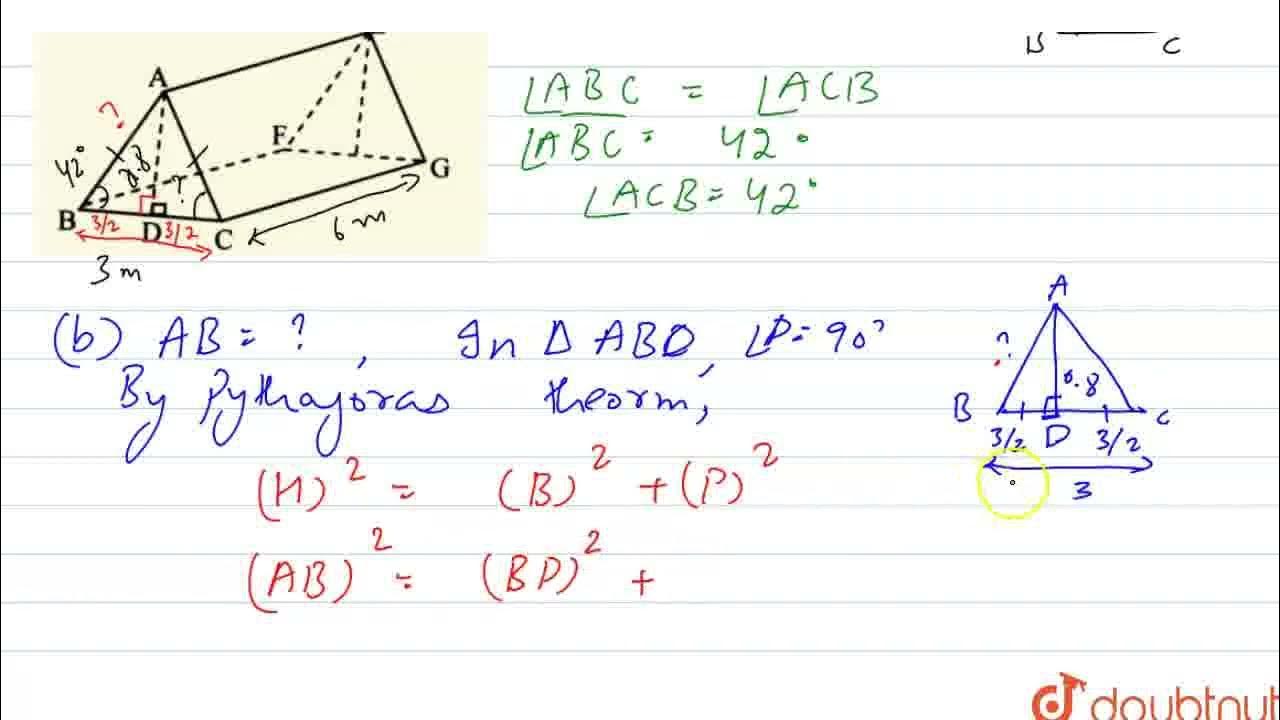 A Tent Is In The Shape Of Triangular Prism Resting On A Reactangular a-tent-is-in-the-shape-of-triangular-prism-resting-on-a-reactangular