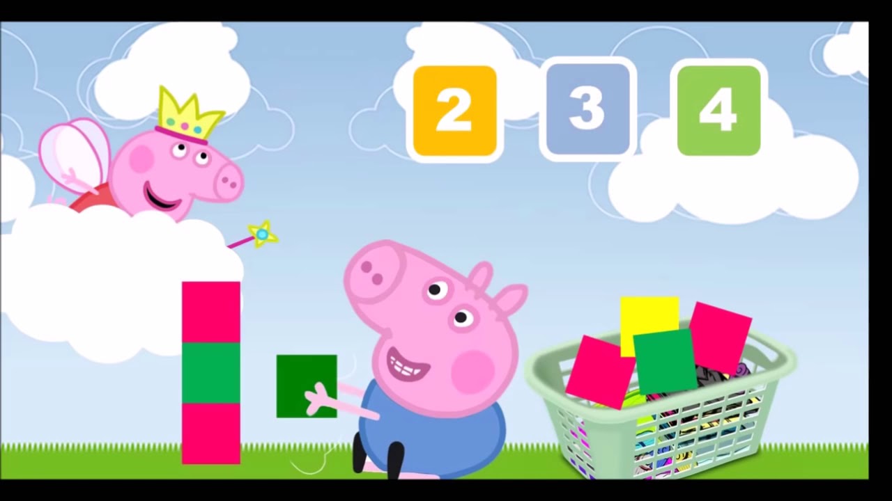 ★Matemática Para Bebês Atividades Peppa Pig George e os Quadrados ...