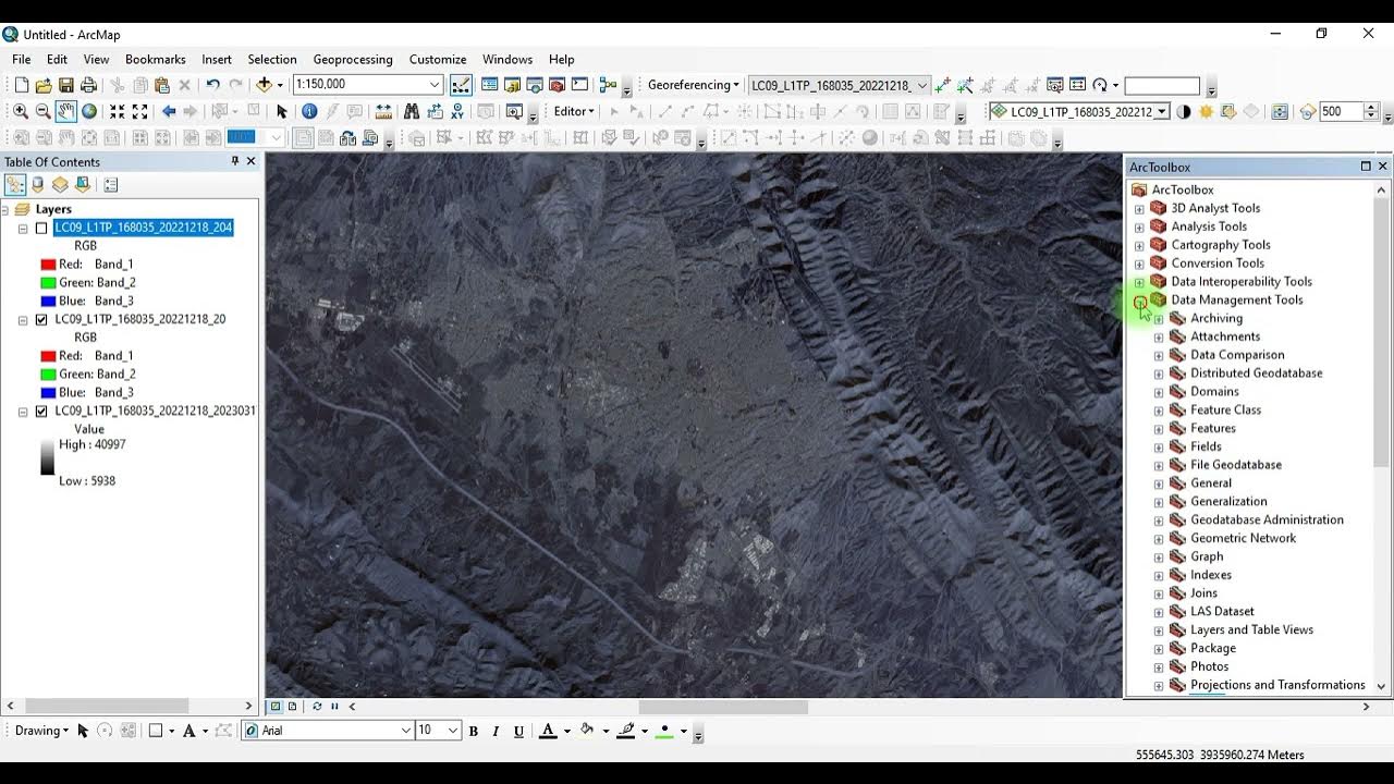 Enhancing the Spatial Resolution of Composite Bands in ArcMap (Method 2) - YouTube