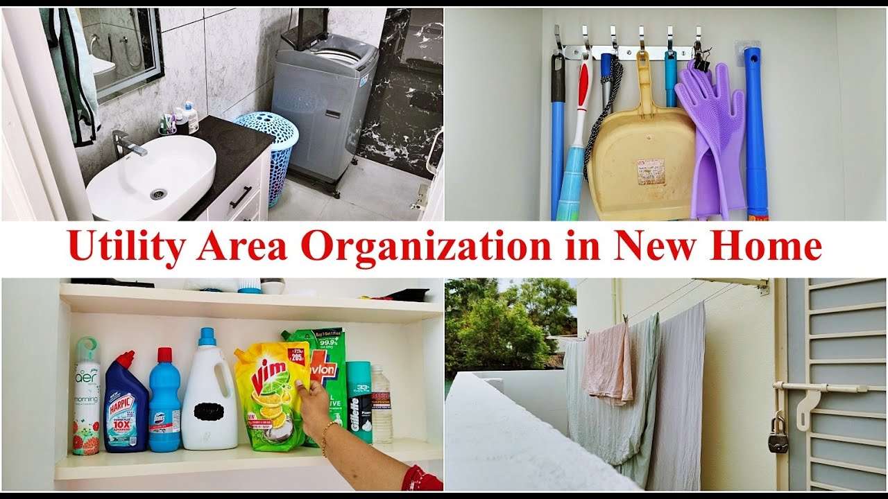 Utility Area Organization | Utility Area Design in New House | Vasanthi ...