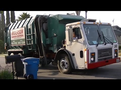 Anderson Rubbish - Mack LE Amrep Octo ASL - Garbage Collection. - YouTube