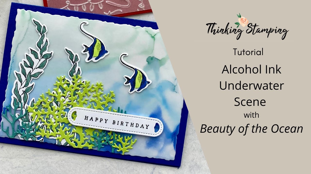 Tutorial | Alcohol Ink Underwater Scene with Beauty of the Ocean - YouTube
