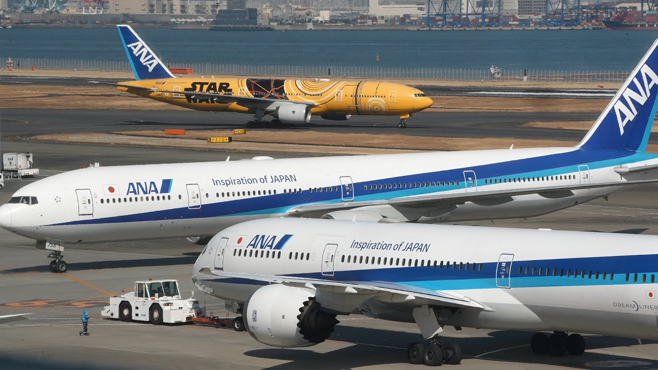 Tokyo Haneda International Airport ANA 787 SAF Fuel Livery 羽田空港 with ...