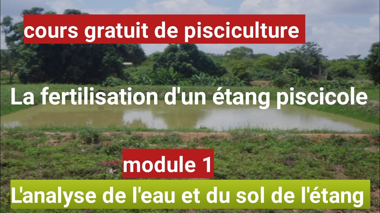 Cours de pisciculture :La fertilisation d'un étang piscicole/ Module 1 ...