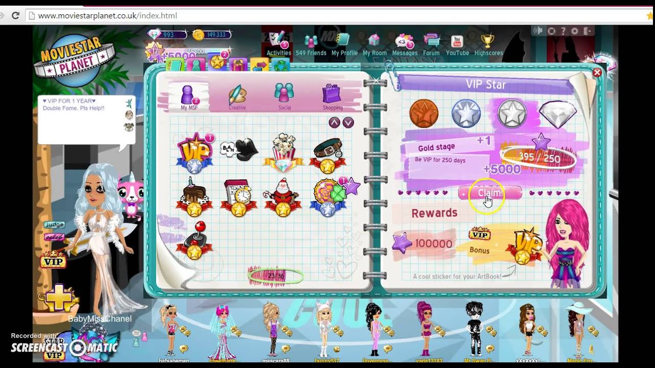 STAR VIP FOR 1 YEAR!! - BabyMissChanel - YouTube