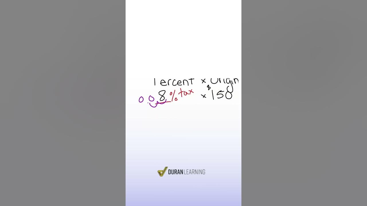 ASVAB Math Tips: Percent Tax Example - YouTube