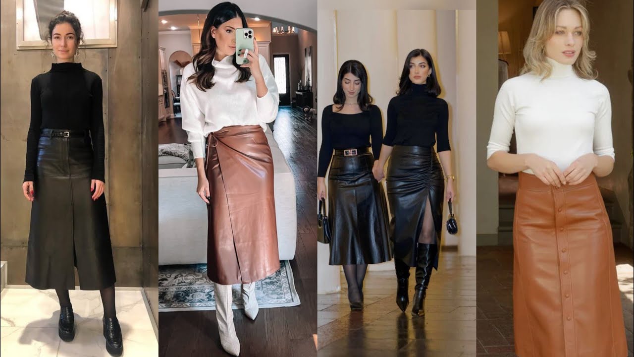 Edgy and Stylish Leather Skirts for Every Occasion - YouTube