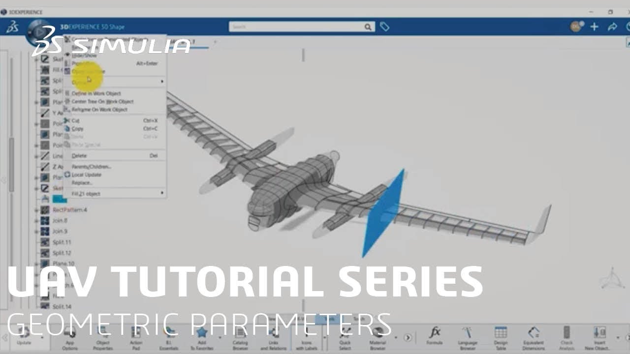 Geometric Parameters for Efficient Conceptual Design | SIMULIA UAV Tutorial (6/18) - YouTube