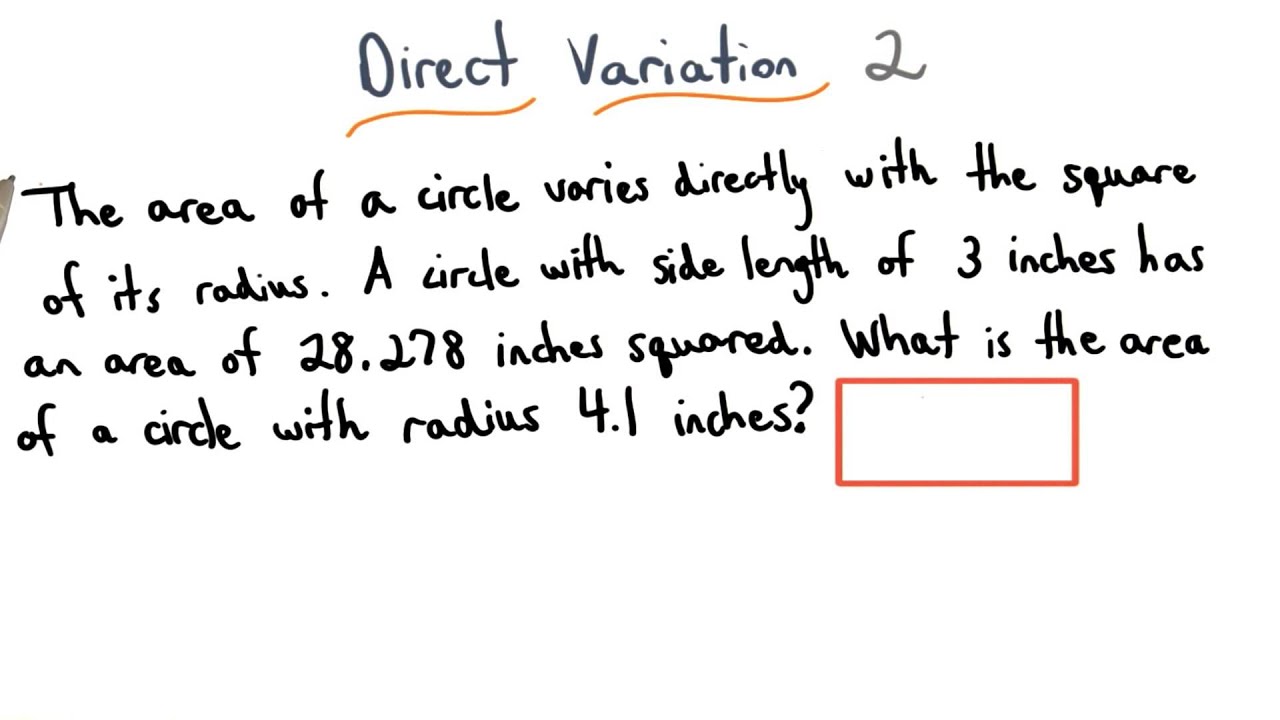 Direct Variation Practice 2 - Visualizing Algebra - YouTube
