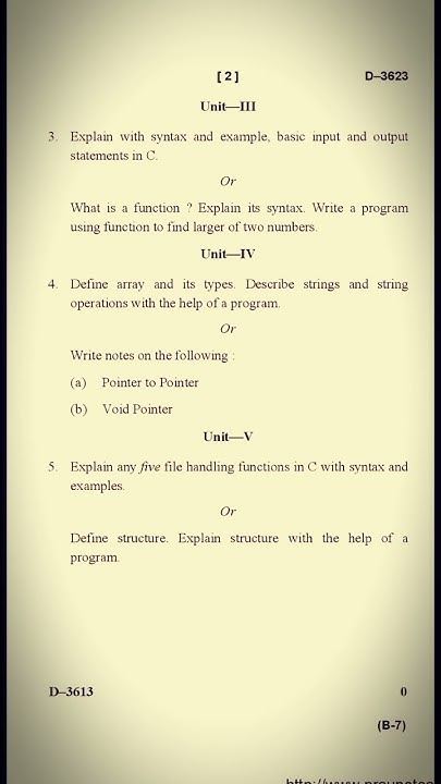 Bsc. 1st year Computer science (paper - 2) || 2020 final exam question paper Raipur University 🎓 ...
