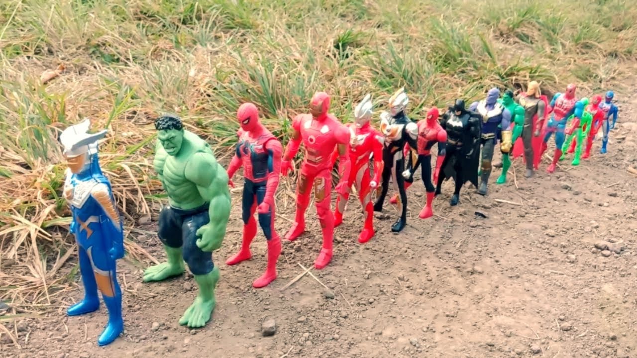 TEAM SUPERHERO AVENGERS STORY ~ hulk, spider man, iron man, thanos ...