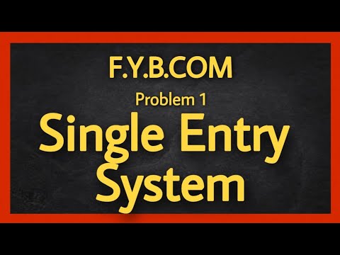F.Y.B.COM Single Entry System Problem 1 | SEVENG Education - YouTube