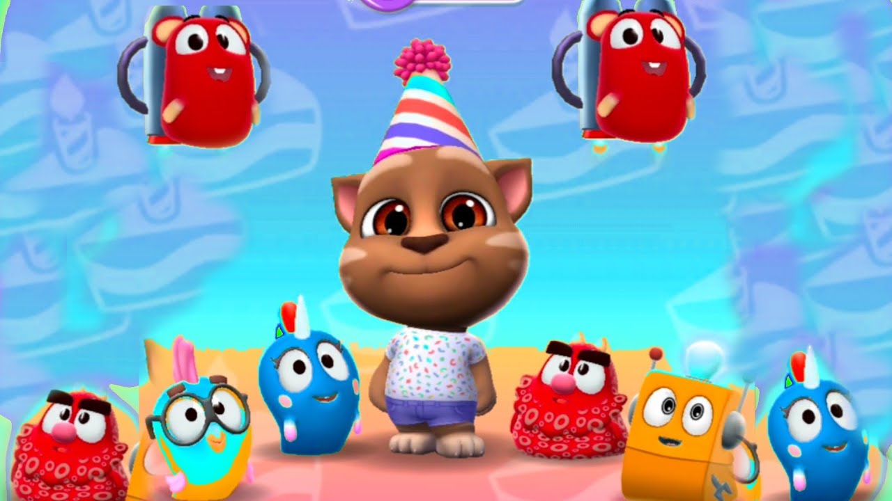 My Talking Tom 2 😺 Tom's Party 🎂 🎉 🥳 Fun collection 3d animation 🤪 ...