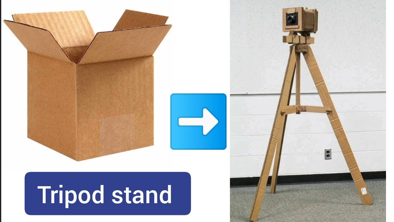 How to make a foldable/collapsible portable mobile tripod stand at home ...