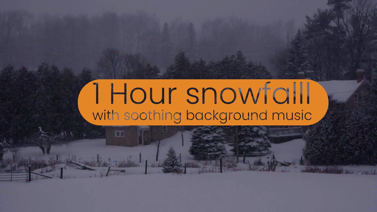 1 hour Snowfall - Meditation Music, Calming Music, Sleep, Relaxing ...