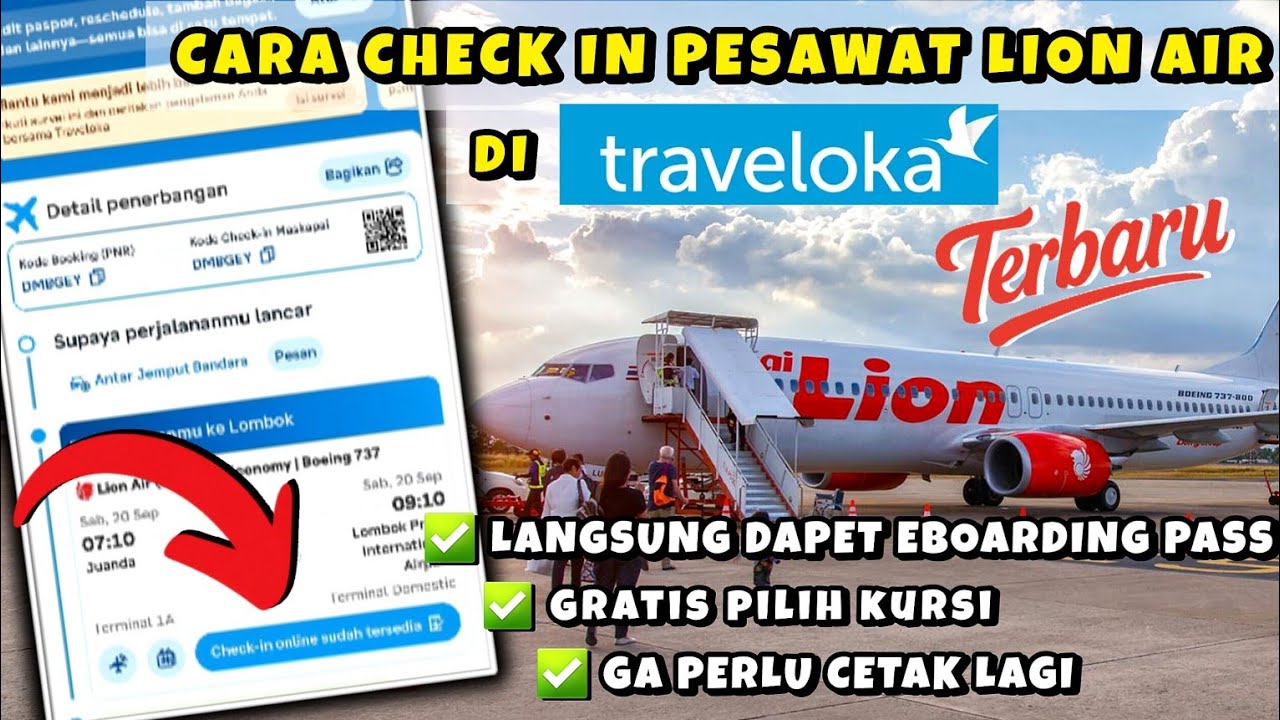 CARA CHECK IN ONLINE PESAWAT LION AIR DI TRAVELOKA - YouTube