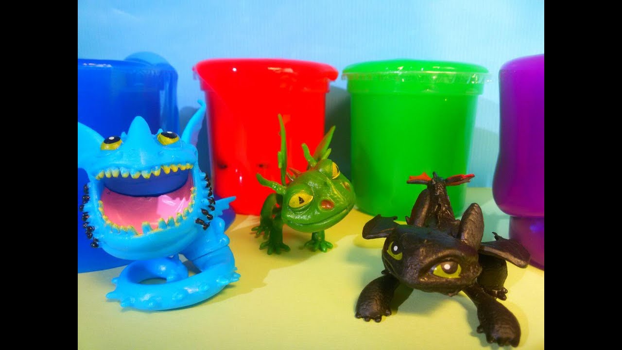 Clay Slime Surprise How to Train Your Dragon toys - YouTube