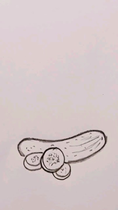 How To Draw A Cucumber 🥒 Step By Step كيفية رسم خيار خطوة بخطوة Youtube