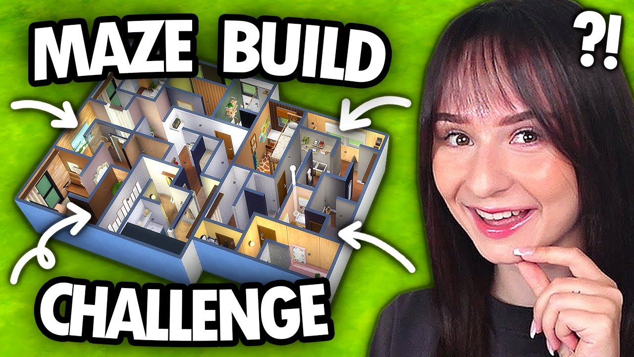 I tried building a MAZE HOUSE for a family in The Sims 4 - YouTube