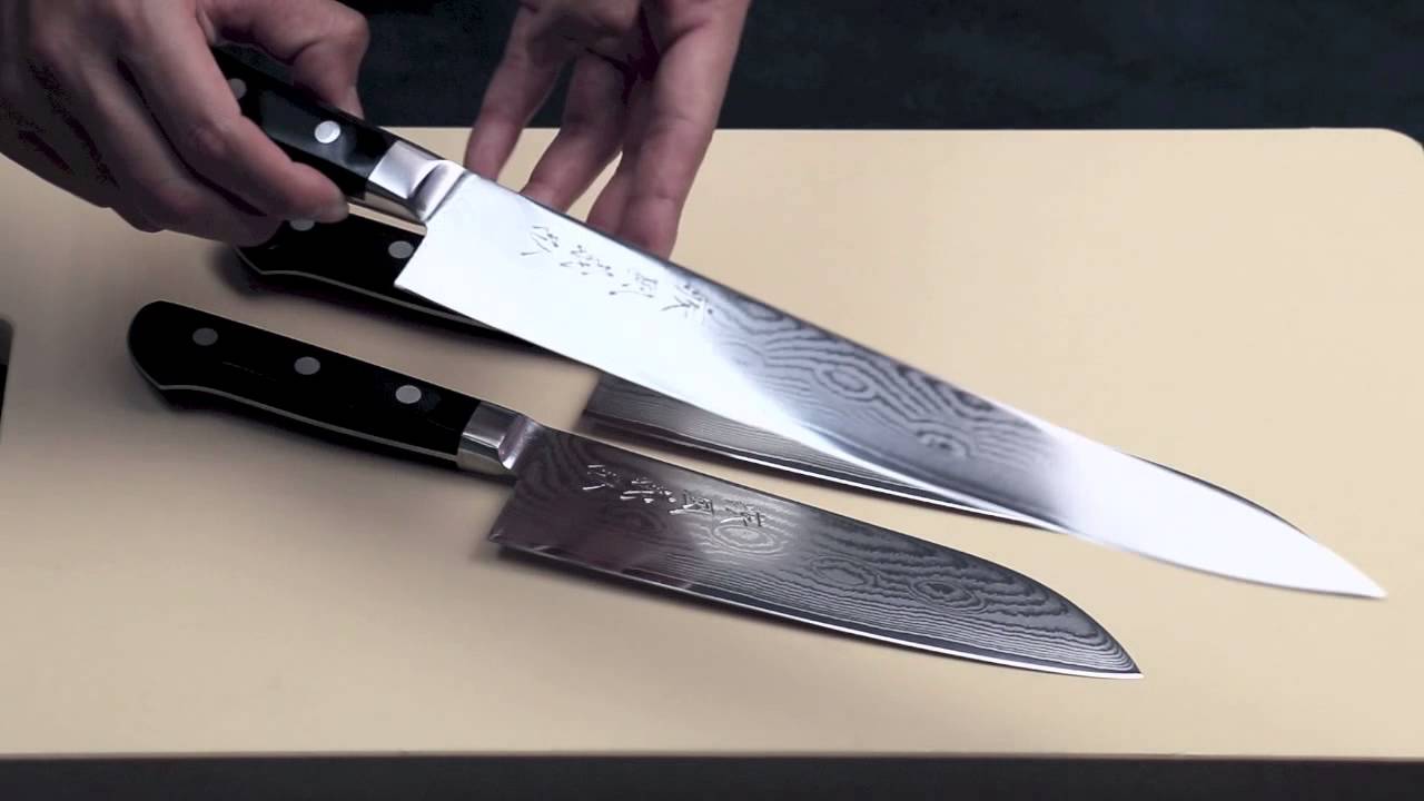 Yoshihiro VG-10 33 Layers Stainless Steel Damascus Series - YouTube