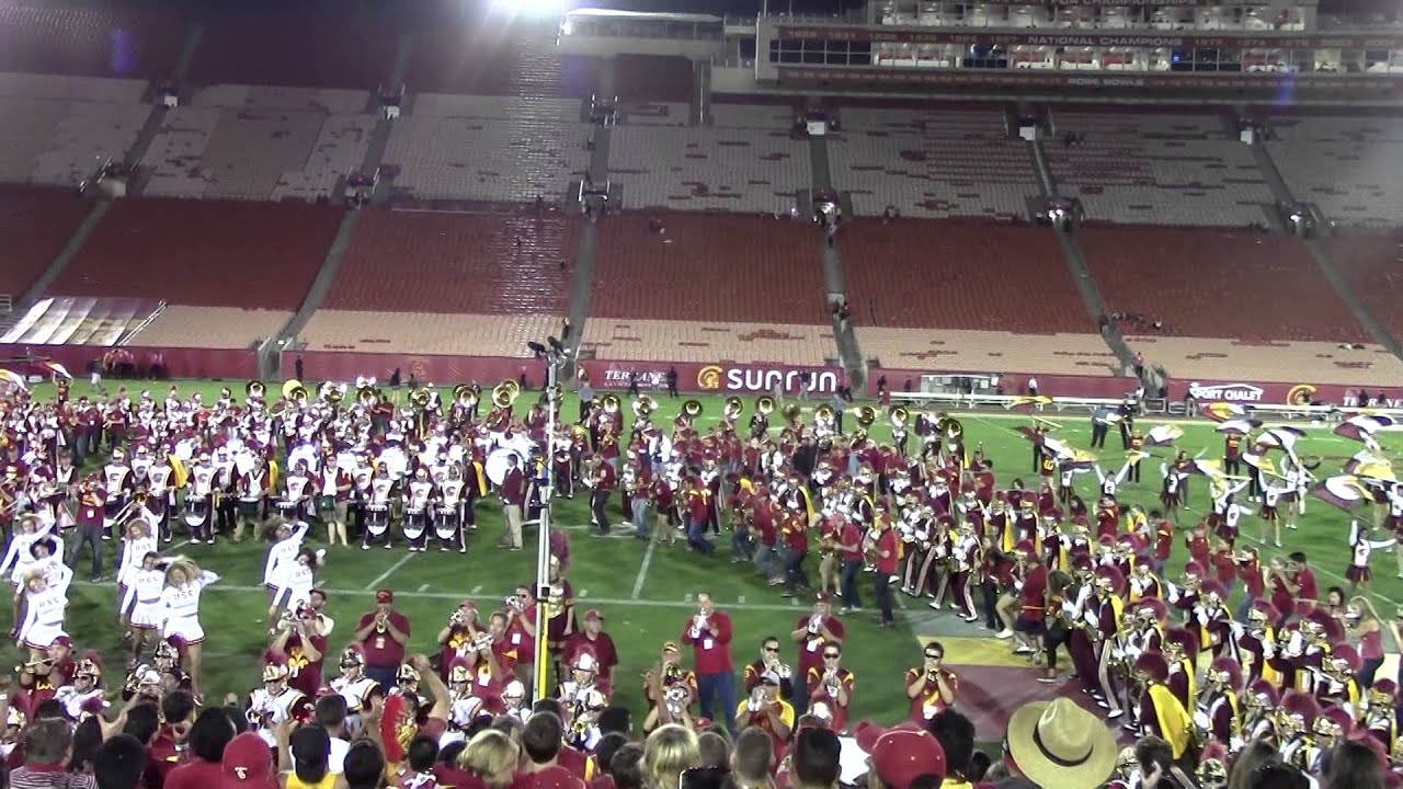 USC Trojan Marching Band 2014 tusk played with the alumni band ...