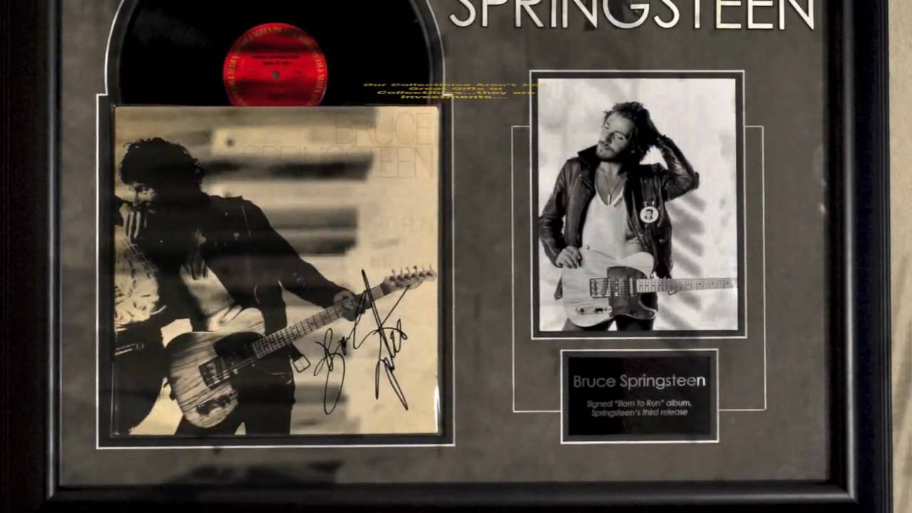 Autographed Bruce Springsteen Born To Run Album. Framed & Mounted ...