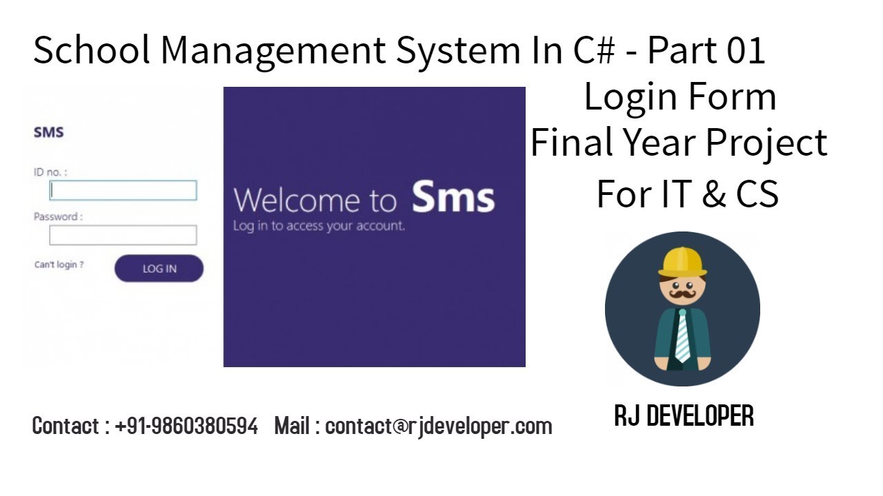 School Management System In C# - Part 01 Login From - YouTube