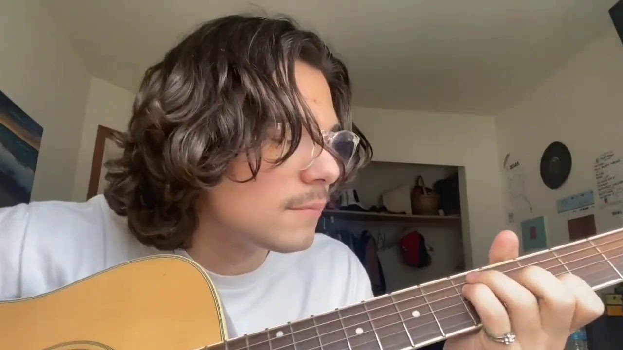 Justin playing Caroline by Briston Maroney - YouTube