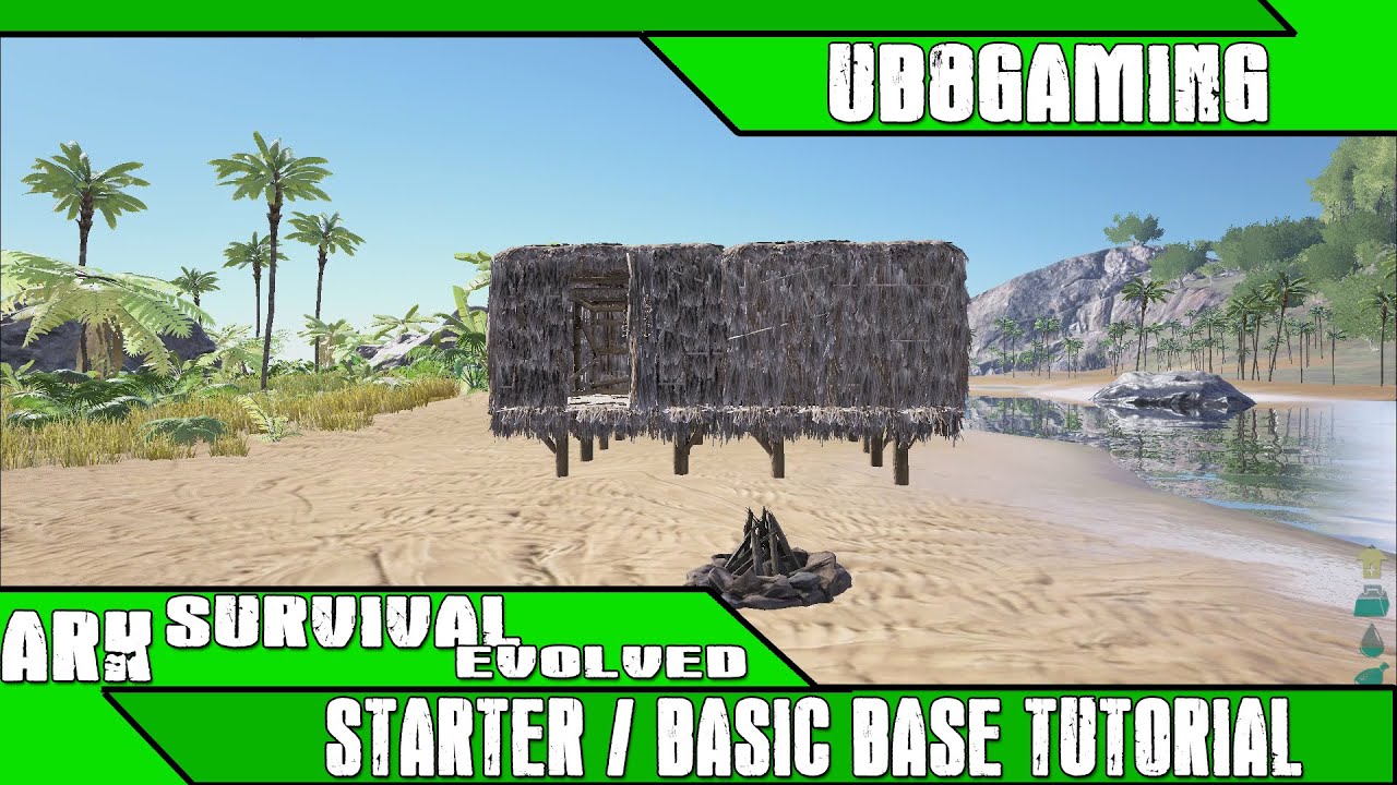 ARK: Survival Evolved - Starter / Basic Base - Base building #1 - YouTube