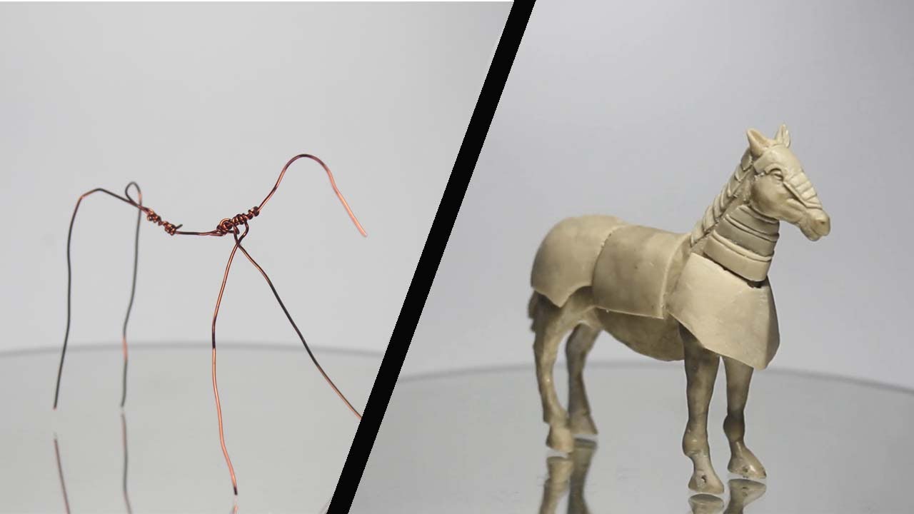 Sculpting model horses with clay for miniatures hobbyist - YouTube