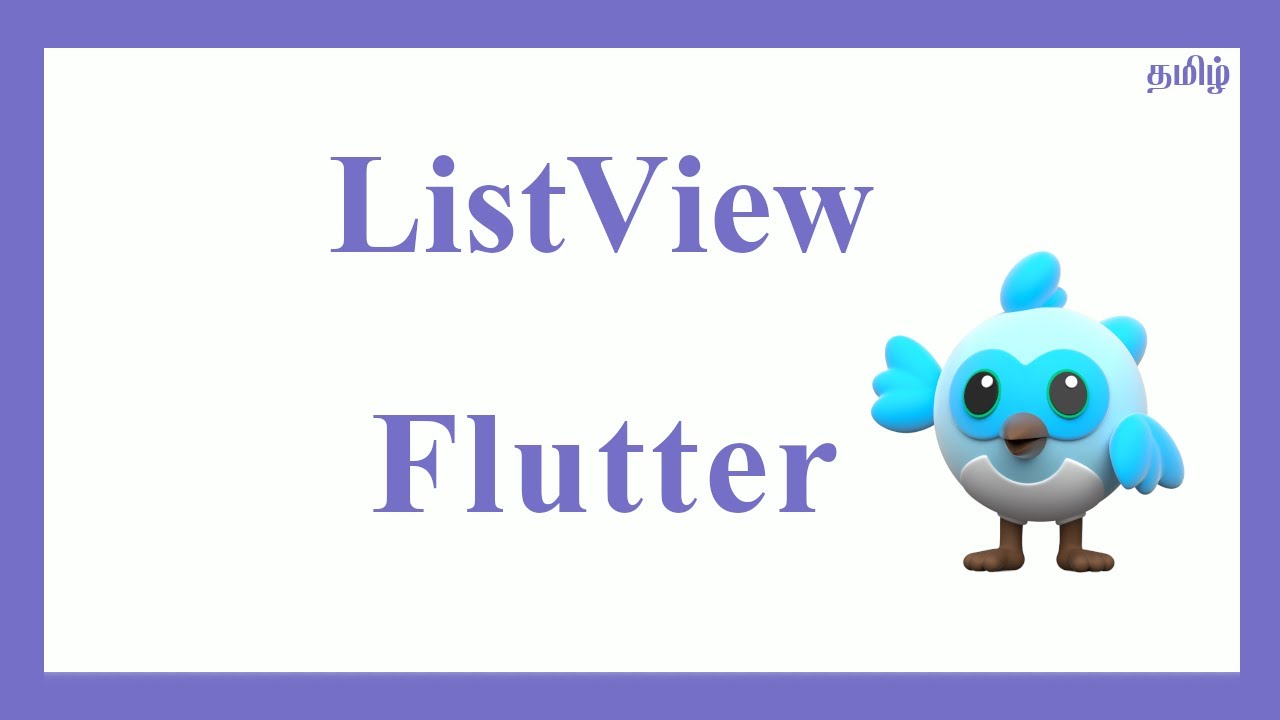 Listview In Flutter Tamil Youtube