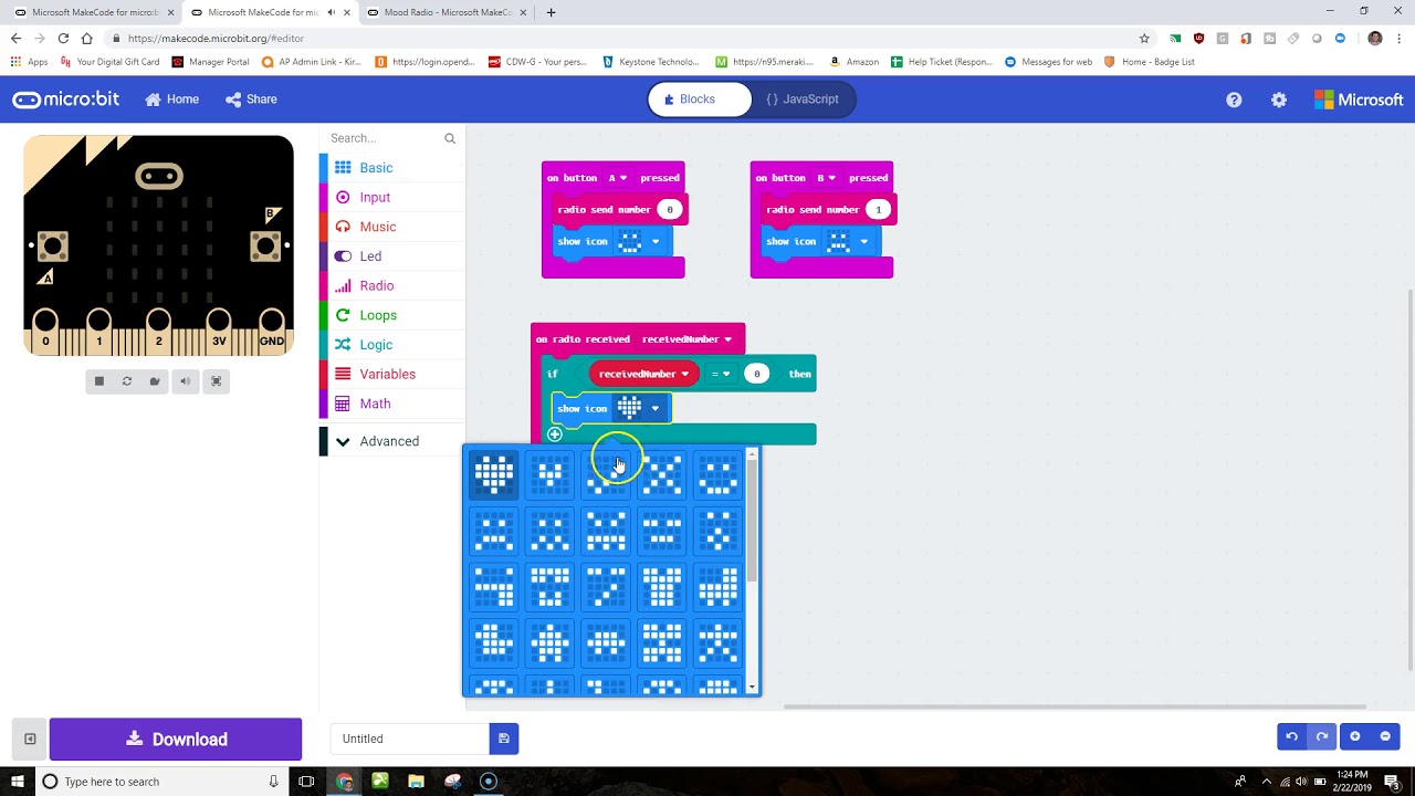 Microbit - Mood Sender - YouTube