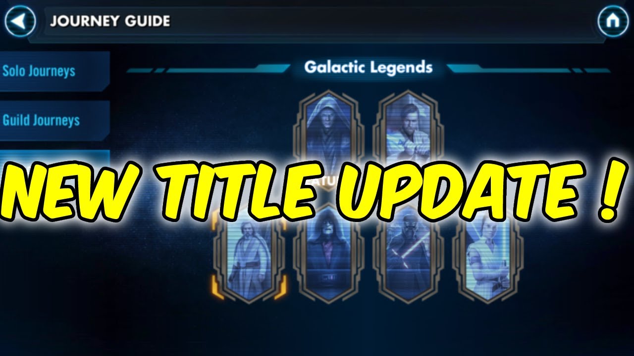 New Title Update For SWGOH - YouTube