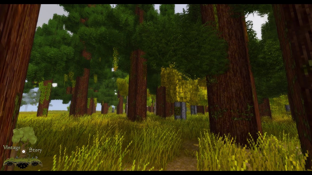 Vintage Story - A scruffy hunter feeling tiny amongst the redwood trees ...