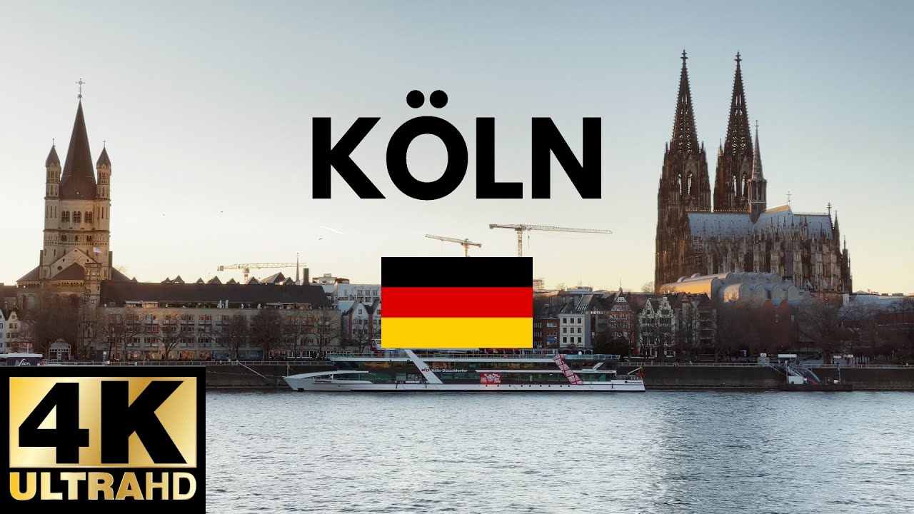 Köln (Cologne), Germany 4K 60fps Ultra HD, unedited sounds of a city ...