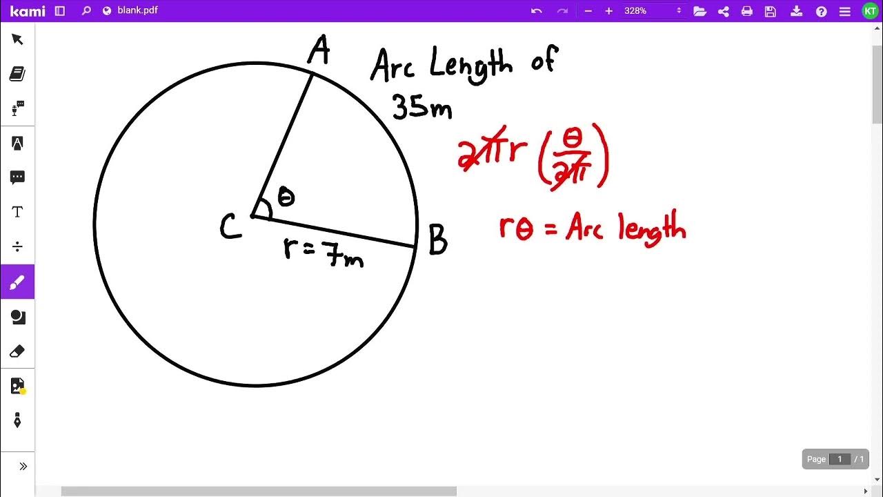 Finding Theta when Given Arc Length and Radius (In Radians) - YouTube