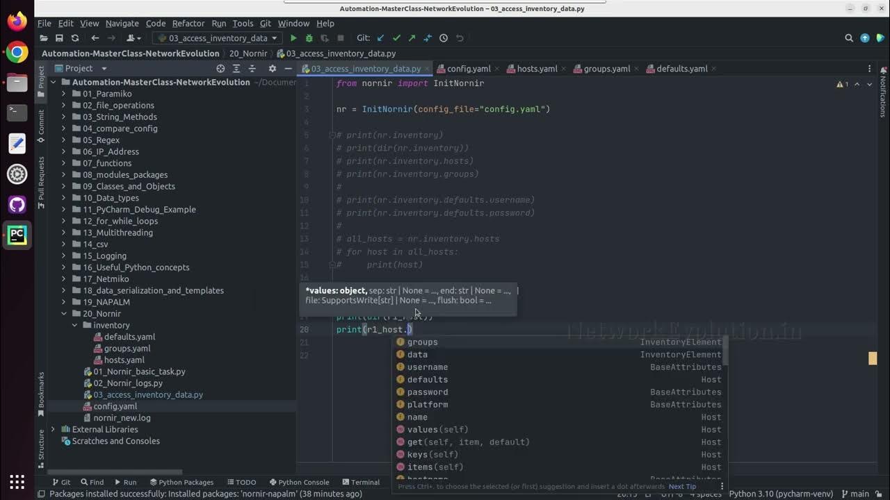 Python Nornir: Network Automation Tutorial | How to access the device inventory in Nornir ...