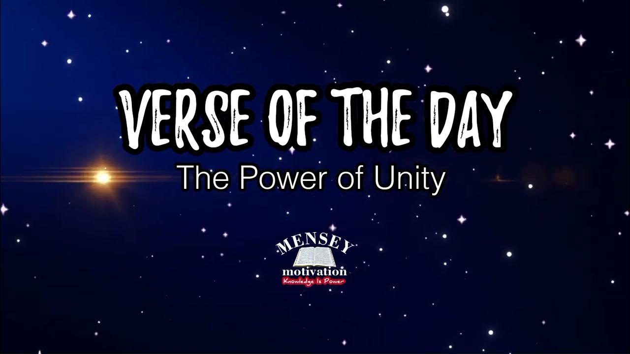 The Power of Unity | Bible Verse of the Day | April 11, 2024 #prayer #faith #verseoftheday #love ...
