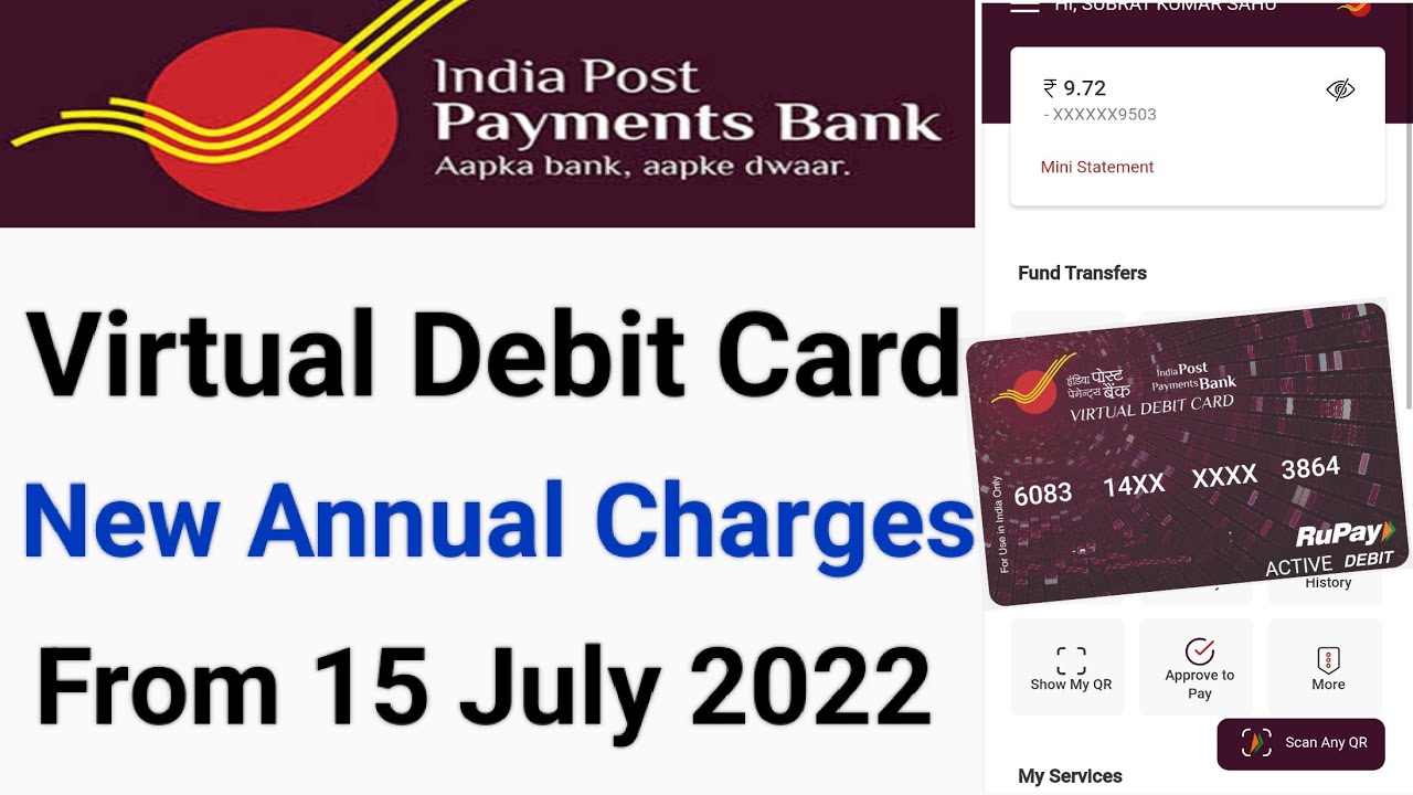India post payment bank debit card new charges | Ippb virtual debit ...