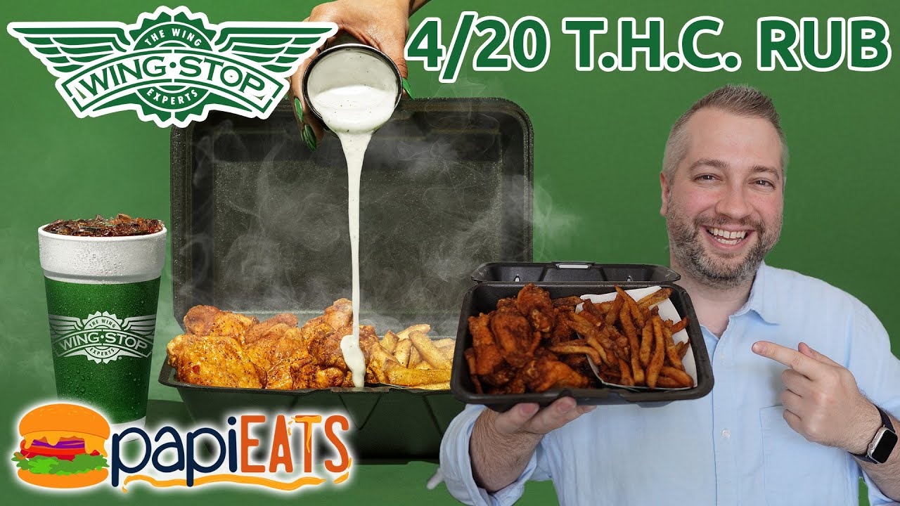 Wingstop NEW THC Rub Hot Box Chicken Wing Review - YouTube